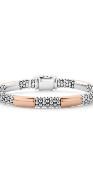 LAGOS - High Bar Caviar Rope Bracelet in Rose Gold at Nordstrom