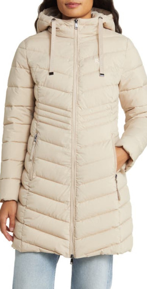 Lauren Ralph Lauren - Hooded Puffer Jacket in Birch at Nordstrom