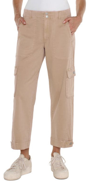 Liverpool Los Angeles - Utility Stretch Twill Crop Cargo Pants in ...