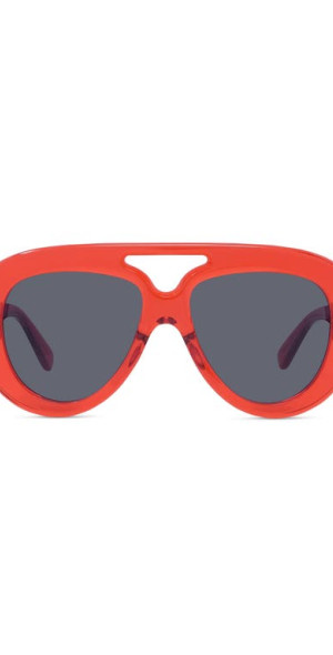 Loewe - Curvy 55mm Gradient Pilot Sunglasses in Shiny Red /Smoke at ...