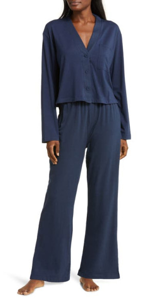 Lunya - Slumberknit Pajamas in Deep Blue