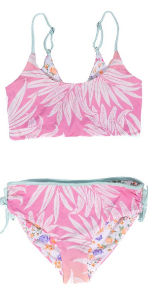 Maaji - Kids' Ombré Foliage Sunflower Reversible Two-Piece Swimsuit in ...