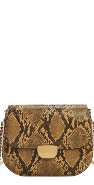 MANGO - Chain Strap Crossbody Bag in Caramel
