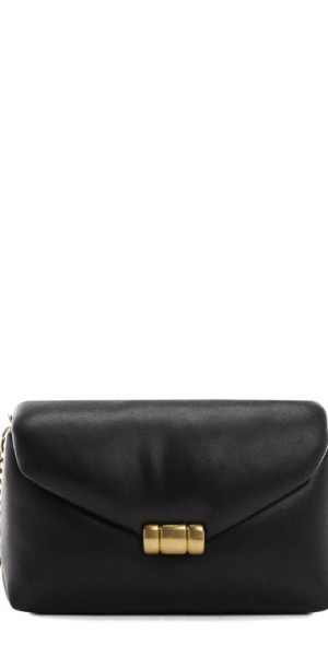 MANGO - Envelope Faux Leather Shoulder Bag in Black