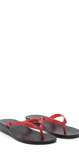 MANGO - Jelly Wedge Flip Flop in Black at Nordstrom, Size 9Us