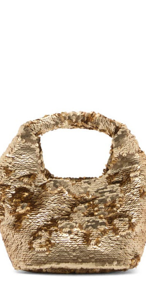 MANGO - Sequin Top Handle Bag in Gold at Nordstrom
