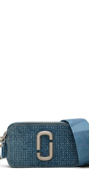 Marc Jacobs - The Crystal Denim Snapshot Crossbody Bag in Light Blue Crystal at Nordstrom