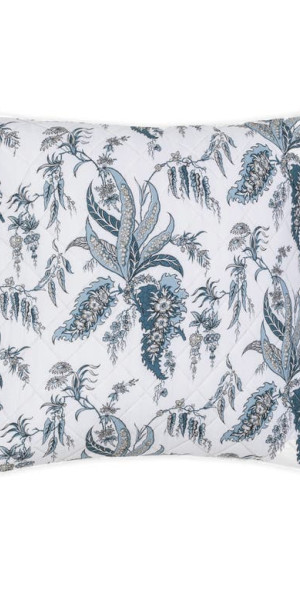 Matouk - Apolline Quilted Euro Pillow Sham in Mediterranean at Nordstrom