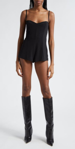 Miaou - Sofia Corset Romper in Black