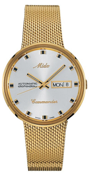 MIDO - Commander Automatic Mesh Strap Watch, 37mm in Gold/White/Gold at ...