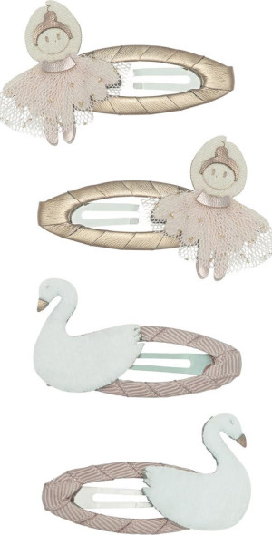 Mimi & Lula - Kids' Assorted 4-Pack Swan Lake Hair Clips in Pink at ...