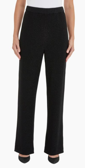 Misook - Sparkle Pull-On Wide Leg Woven Pants in Black at Nordstrom