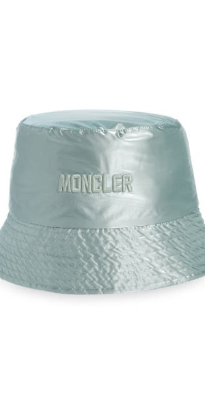 Moncler - Metallic Bucket Hat in Mint Green at Nordstrom