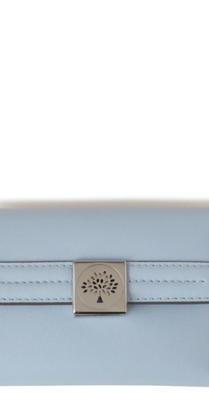 Mulberry - Tree Logo Leather Trifold Wallet in Poplin Blue