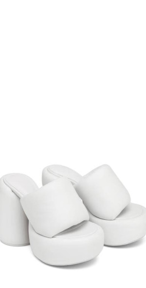 NAKED WOLFE - Wow Platform Sandal in White