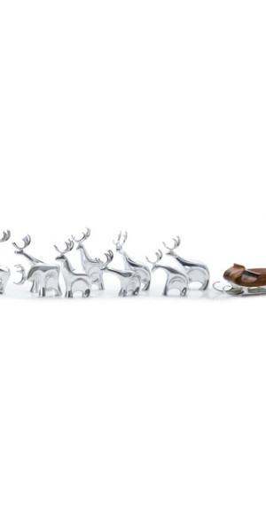 Nambé - 10-Piece Miniature Reindeer Set in Silver at Nordstrom