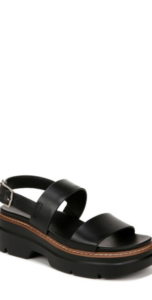 Naturalizer - Darry Slingback Platform Sandal in Black Leather
