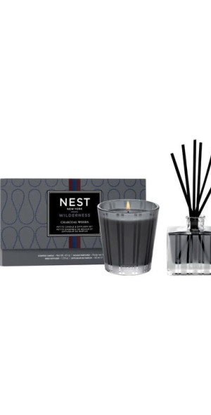 NEST New York - Charcoal Woods Scented Candle & Diffuser Set