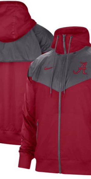 Nike - Men's Crimson Alabama Crimson Tide Windrunner Full-Zip Jacket at ...