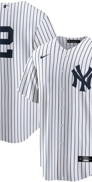 Nike - Men's Derek Jeter White/Navy New York Yankees 2020 Hall of Fame ...