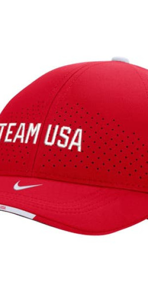 Nike - Men's Red Team USA Sideline Classic99 Swoosh Flex Hat