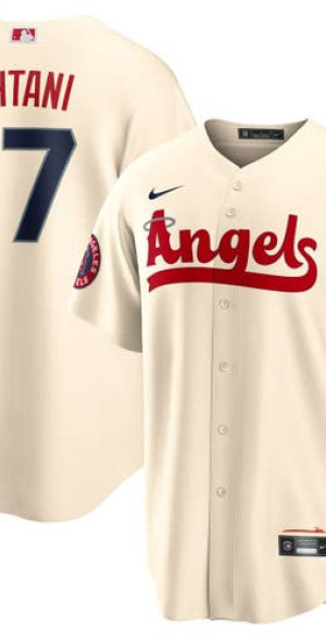 Nike - Men's Shohei Ohtani Cream Los Angeles Angels City Connect ...