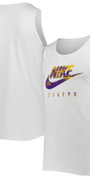 Nike - Men's White LSU Tigers Spring Break Futura Performance Tank Top ...