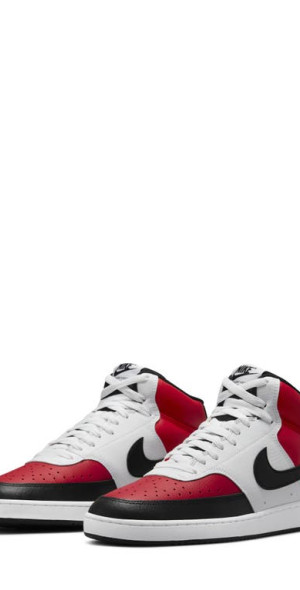 Nike - Court Vision Mid Sneaker in Red/Black/White