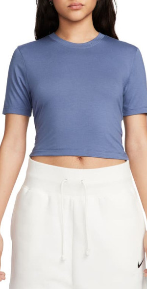 Nike - Essentials Crop T-Shirt in Diffused Blue at Nordstrom