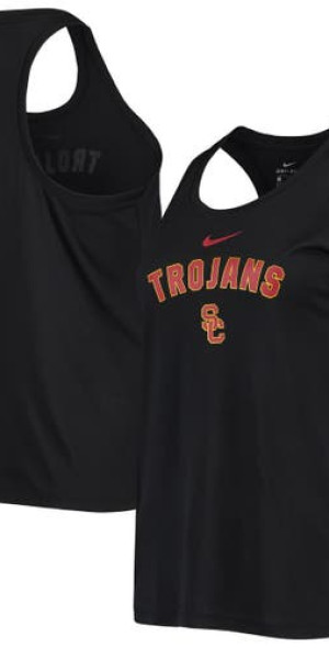 Nike - Women's Black USC Trojans Arch & Logo Classic Performance Tank Top