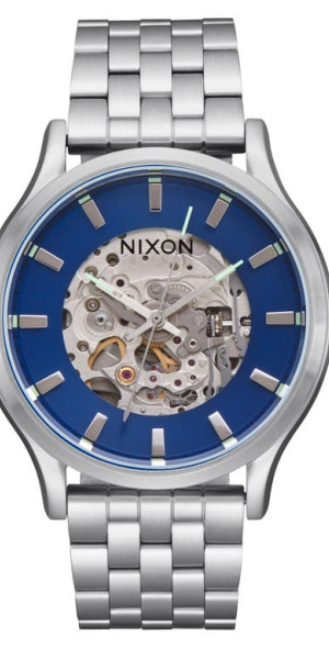 Nixon - Spectra Automatic Bracelet Watch, 40mm in Navy Sunray /Silver ...