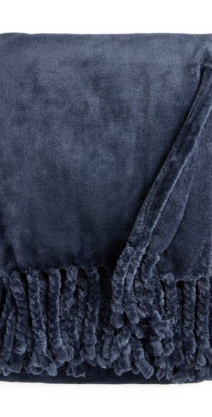 Nordstrom - Bliss Plush Throw Blanket in Navy Blue at