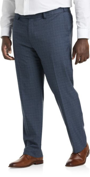Oak Hill - Windowpane Suit Pants in Blue