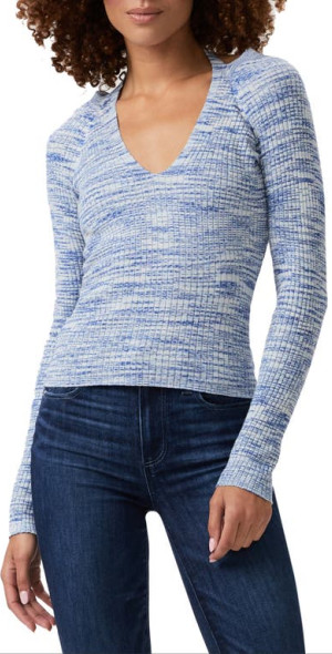 PAIGE - Kira Space Dye Halter Sweater in Ocean Breeze Multi