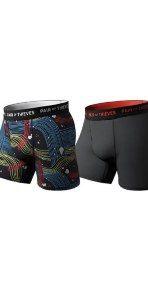 Pair of Thieves - Pack of 2 SuperFit Boxer Briefs in Black/Charcoal
