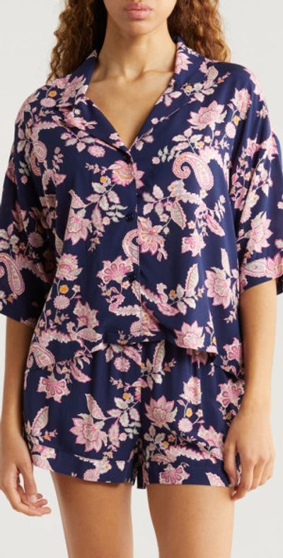 Papinelle - Abigail Paisley Short Pajamas in Navy at Nordstrom, Size X ...