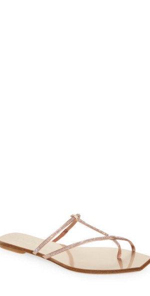 Pedro Garcia - Vivian Slide Sandal in Bisque Satin