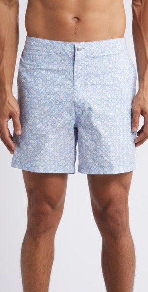 Peter Millar - Cain Swim Trunks in Cascade Blue