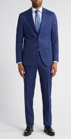 Peter Millar - Tailored Fit Stretch Wool Suit in Blue
