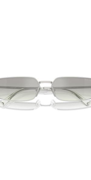 Prada - 59mm Rectangular Sunglasses in Silver