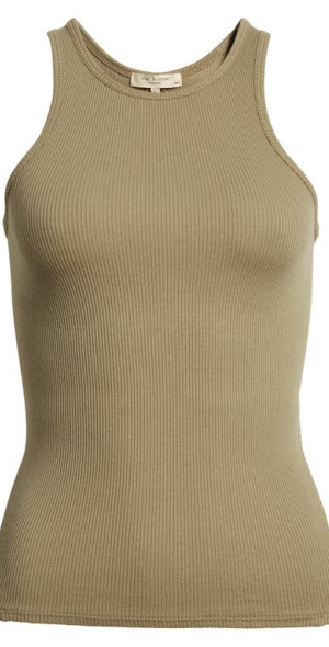 rag & bone - The Essential Organic Cotton Rib Tank in Sage at Nordstrom
