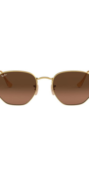 Ray-Ban - 54mm Gradient Hexagonal Sunglasses in Gold
