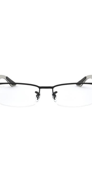 Ray-Ban - 54mm Rectangular Semirimless Optical Glasses in Matte Black