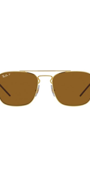 Ray-Ban - 55mm Polarized Square Sunglasses in Gold Flash