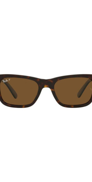 Ray-Ban - 55mm Rectangular Sunglasses in Havana/Green