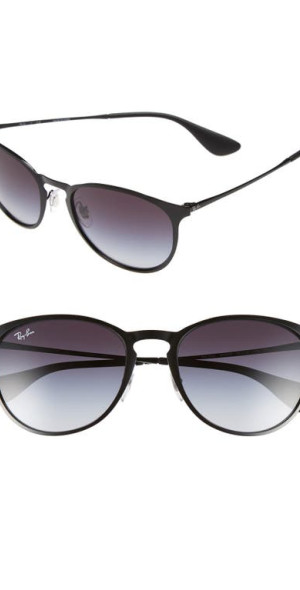 Ray-Ban - Erika 54mm Round Sunglasses in Black