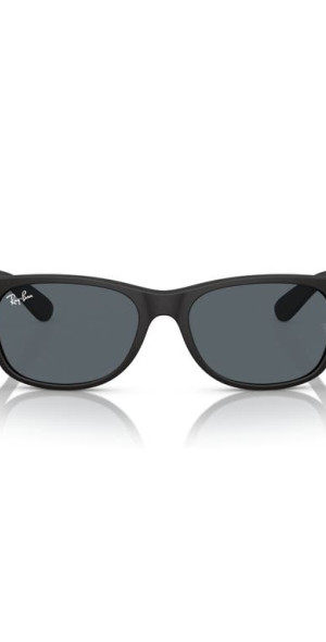 Ray-Ban - New Wayfarer 55mm Rectangular Sunglasses in Rubber Black