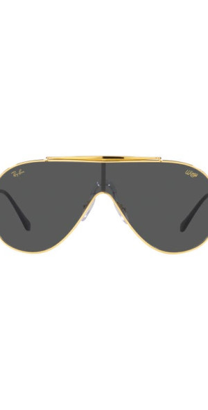 Ray-Ban - Wings 134mm Pilot Shield Sunglasses in Dark Grey