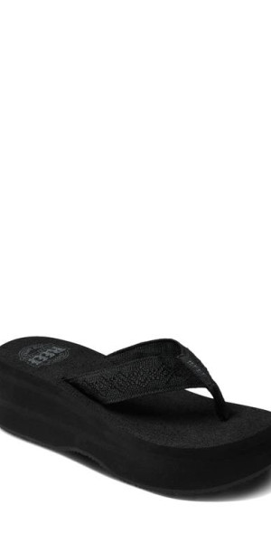 Reef - Sandy Platform Flip Flop in Black