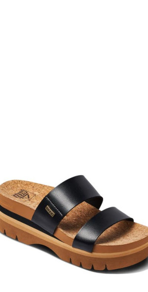 Reef - Vista Hi Platform Slide Sandal in Black at Nordstrom